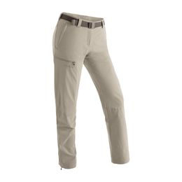 Funktionshose Maier Sports "Inara slim", Damen, Gr. 48, Normalgr&ouml;&szlig;en, beige, 90% Polyamid, 10% Elasthan, Hosen Funktionshose, Herren Wanderhose, atmungsaktive Outdoor-Hose, 4 Taschen, Slim Fit