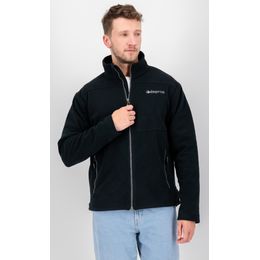 Strickfleecejacke DEPROC Active "SEWARD MN", Herren, Gr. S (48), grau (anthrazit), 100% Polyester, normal, gerader Abschluss, Jacken Strickfleecejacke, mit 2-Wege-Rei&szlig;verschluss