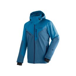 Skijacke Maier Sports "Pajares", Herren, Gr. 58, blau (stahlblau), 100% Polyester, Rundhals, Jacken Skijacke, Herren Winterjacke, wind- und wasserdicht, 4 RV-Taschen, Regular Fit