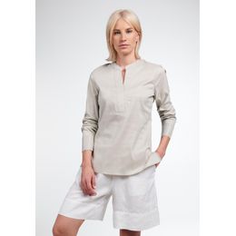 Longbluse Eterna "FITTED", Damen, Gr. 44, gr&uuml;n, 4% Elasthan, 26% Polyamid, 70% Lyocell, schmal, Blusen Longbluse, EASY IRON (b&uuml;gelleicht)