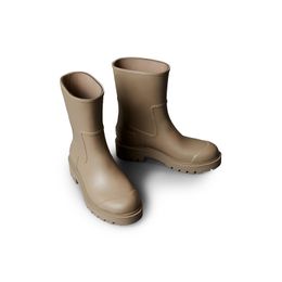 Gummistiefelette Calvin Klein Jeans "MID RAINBOOT RUBBER", Damen, Gr. 41, taupe, Gummi, unifarben, Schuhe Gummistiefelette, Gummistiefel, Regenstiefelette, mit Profilsohle - schmale Form