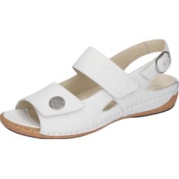 Waldl&auml;ufer Sandale WALDL&Auml;UFER "HELIETT", Damen, Gr. 8 (42), wei&szlig;, Nappaleder, Schuhe Sandale, Sommerschuh, Sandalette, Keilabsatz, mit Klettverschl&uuml;ssen, H-Weite