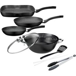 Topf-Set GSW "Gourmet Granit", schwarz, T&ouml;pfe, Topf-Set, Induktion