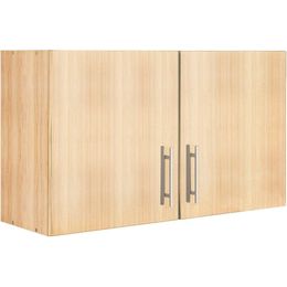H&auml;ngeschrank KOCHSTATION "KS-Toledo", braun (buche), B:100cm H:57cm T:34cm, Schr&auml;nke, H&auml;ngeschrank