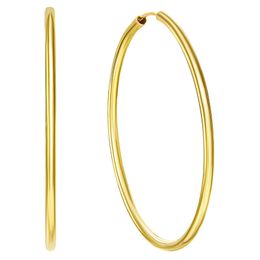 Paar Creolen Firetti "Schmuck Geschenk Gold 333 Ohrschmuck gl&auml;nzend, verschiedene Gr&ouml;&szlig;en" Gr. 60, gold (gelbgoldfarben), Ohrringe, Damen, 60, Gelbgold 333, Paar Creolen