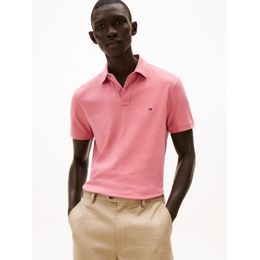 Poloshirt Tommy Hilfiger "1985 REGULAR POLO", Herren, Gr. M, rosa (camellia blush), Piqu&eacute;, Obermaterial: 96% Baumwolle, 4% Elasthan, hoch geschlossener Ausschnitt, Shirts Poloshirt, aus Piqu&eacute;