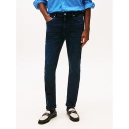 Slim-fit-Jeans Tommy Hilfiger "BLEECKER Slim Fit", Herren, Gr. 40, L&auml;nge 34, calder blau schwarz, Denim/Jeans, Obermaterial: 92% Baumwolle, 6% Elastomultiester, 2% Elasthan, slim fit lang, Jeans Slim-fit-Jeans, mit Fade-Effekten, schmale Form