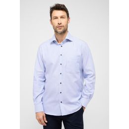 Langarmhemd Eterna "COMFORT FIT", Herren, Gr. 43, Normalgr&ouml;&szlig;en, blau, 100% Baumwolle, normal, Manschette, Hemden Langarmhemd, NON IRON (b&uuml;gelfrei)