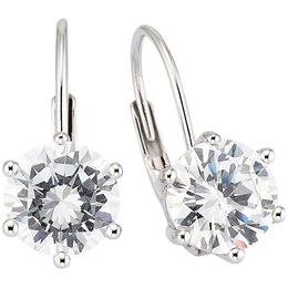 Paar Ohrh&auml;nger Bruno Banani "Schmuck Geschenk Silber Ohrring mit Glitzerstein", silber (silberfarben, kristallwei&szlig;, kristallwei&szlig;), Ohrringe, Damen, 8,3mm, Silber 925 (Sterlingsilber), Paar Ohrh&auml;nger, mit Zirkonia (synth.)
