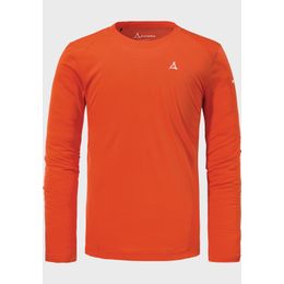 Sch&ouml;ffel Funktionsshirt SCH&Ouml;FFEL "Longsleeve Rodica2 M", Herren, Gr. 48, orange (5480, orange), Oberstoff : 88% Polyester 12% Lyocell, Rundhals, Shirts Funktionsshirt