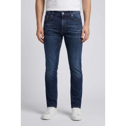 Only & Sons Slim-fit-Jeans ONLY & SONS "ONSLOOM SLIM 5748 EY BOX JEANS MU", Herren, Gr. 28, L&auml;nge 30, dunkelblau denim, Denim/Jeans, Obermaterial: 65% Baumwolle, 18% Polyester, 15% Viskose, 2% Elasthan, Abriebeffekte, slim fit lang, Jeans Slim-fit-Jeans, Baumwollmischung, slim fit