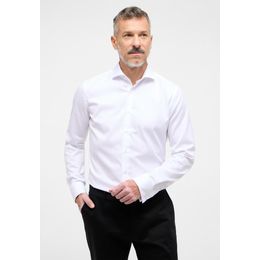 Langarmhemd Eterna "SLIM FIT", Herren, Gr. 39, Normalgr&ouml;&szlig;en, wei&szlig;, Twill, 100% Baumwolle, schmal, Umschlagmanschette, Hemden Langarmhemd, NON IRON (b&uuml;gelfrei)
