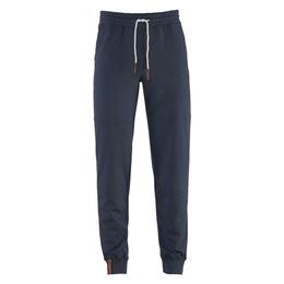 Jogginghose OCEAN SPORTSWEAR "Relaxed Cut", Herren, Gr. L (52/54), N-Gr, blau (marine (aus recyceltem polyester)), Obermaterial: 63% Polyester, 32% Baumwolle, 5% Elasthan, bequem lang, Hosen Jogginghose, Topseller