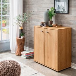 Hochkommode Wiemann "Kiruna", braun (eiche teilmassiv), B:80cm H:86cm T:43cm, Holz teilmassiv, Sideboards, Hochkommode, vormontiert