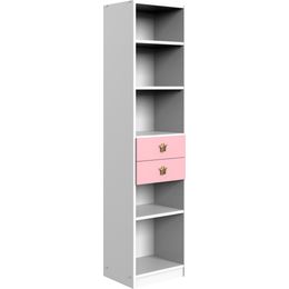 Standregal wimex "Cindy2", rosa (wei&szlig;, ros&eacute;), B:48cm H:197cm T:40cm, Holzwerkstoff, Regale, Standregal