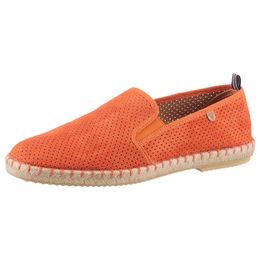 Espadrille VERBENAS "Tom Pacific", Damen, Gr. 39, orange, Textil, Veloursleder, Schuhe Espadrille, Loafer, Slipper, Sommerschuh, Strandschuh mit Stretcheins&auml;tze