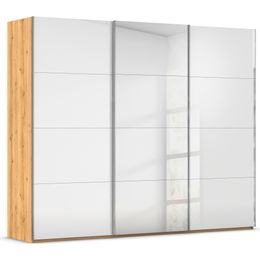 Schwebet&uuml;renschrank Rauch "Kleiderschrank Schrank Garderobe Schlafzimmerschrank SCALE-FYRA", wei&szlig; (asteiche, glas kristallwei&szlig;, griffleisten chrom), B:271cm H:223cm T:68cm, Holzwerkstoff, Schr&auml;nke, Schwebet&uuml;renschrank, edle viergeteilte T&uuml;ren Spiegel/Glas-Mix viele Farben MADE IN GERMANY