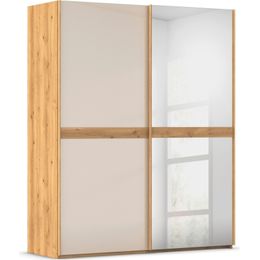 Schwebet&uuml;renschrank Rauch "Kleiderschrank Schrank Garderobe Schlafzimmerschrank SCALE-LINE", braun (asteiche, glas champagner), B:181cm H:223cm T:68cm, Holzwerkstoff, Schr&auml;nke, Schwebet&uuml;renschrank, edle Optik mit Bauchbinde mit Glas/Spiegel-Front MADE IN GERMANY