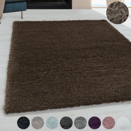Hochflor-Teppich Ayyildiz Teppiche "FLUFFY 3500", braun, B:160cm H:50mm L:230cm, Polypropylen (PP), Teppiche, Hochflor-Teppich, Langflor, Shaggy, uni, robust, auch in rund erh&auml;ltlich, Wohnzimmer