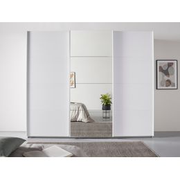 Schwebet&uuml;renschrank Rauch "Kleiderschrank Schrank Garderobe TOPSELLER OTELI inkl. Inneneinteilung", wei&szlig;, B:271cm H:229cm T:62cm, Holzwerkstoff, Schr&auml;nke, Schwebet&uuml;renschrank, mit 3 Innenschubladen sowie zus&auml;tzlichen Einlegeb&ouml;den MADE IN GERMANY