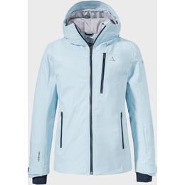 Sch&ouml;ffel Outdoorjacke SCH&Ouml;FFEL "Ski Jacket Style Pontre WMS", Damen, Gr. 40, blau (8075, blau), Oberstoff : 86% Nylon 14% Elasthan Futter Oberes R&uuml;ckenteil: 84% Nylon 16% Elasthan Wattierung : 100% Polyester, regular fit, hoch geschlossener Ausschnitt, Jacken Outdoorjacke