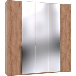 Kleiderschrank wimex "New York", braun (plankeneichefarben), B:225cm H:234cm T:58cm, Schr&auml;nke, Kleiderschrank