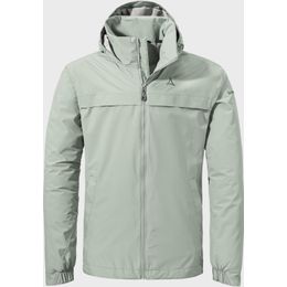 Sch&ouml;ffel Outdoorjacke SCH&Ouml;FFEL "Jacket Style Bohorok MNS", Herren, Gr. 56, grau (9205, grau), Oberstoff: 100% Polyester; (Membran: Thermoplastisches Polyurethan); Futter: 100% Polyester, regular fit, hoch geschlossener Ausschnitt, Jacken Outdoorjacke