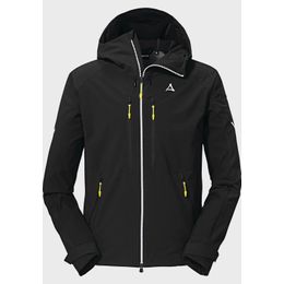 Sch&ouml;ffel Outdoorjacke SCH&Ouml;FFEL "Softshell Jacket Matrei M", Herren, Gr. 56, schwarz (9990, schwarz), Oberstoff : 88% Nylon 12% Elasthan Innenseite: 100% Polyester (Membran: Polyurethan) Oberstoff : 56% Nylon 34% Polyester 10% Elasthan, regular fit, hoch geschlossener Ausschnitt, Jacken Outdoorjacke