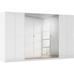 Dreht&uuml;renschrank Rauch "Kleiderschrank Schrank Garderobe TOPSELLER OTELI inkl. Inneneinteilung", wei&szlig; (alpinwei&szlig;, hochglanz wei&szlig;), B:360cm H:210cm T:54cm, Holzwerkstoff, Schr&auml;nke, Dreht&uuml;renschrank, mit zus&auml;tzlichen Einlegeb&ouml;den, optional mit Spiegel MADE IN GERMANY