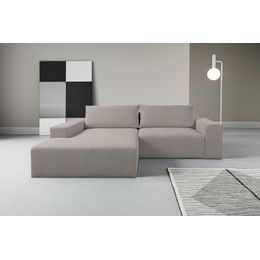 Ecksofa WERK2 "Rio, elegant & bequem, Breite 262 cm, L-Form", grau, B:262cm H:83cm T:188cm, 100% Polyester, Sofas, Ecksofa, Puristisches Design mit maximalem Komfort