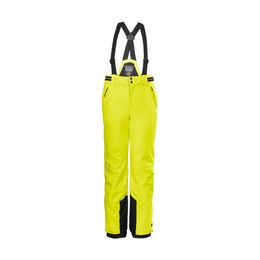 Skihose Killtec "KSW 77 GRLS SKI PNTS", M&auml;dchen, Gr. 164, Normalgr&ouml;&szlig;en, gr&uuml;n (limette), Obermaterial: 100% Polyester;Futter: 100% Polyester;F&uuml;llung: 100% Polyester, Hosen Skihose, wasserdicht, atmungsaktiv, abnehmbarer Latz, verst. Seitenriegel