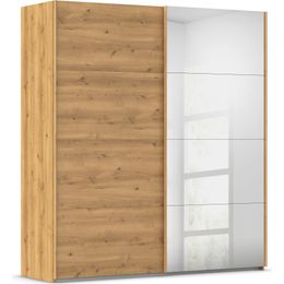 Schwebet&uuml;renschrank Rauch "Kleiderschrank Schrank Garderobe Schlafzimmerschrank EVELYN", braun (asteiche), B:201cm H:223cm T:68cm, Holzwerkstoff, Schr&auml;nke, Schwebet&uuml;renschrank, in elegantem Stil mit Spiegel 5 Breiten viel Stauraum MADE IN GERMANY