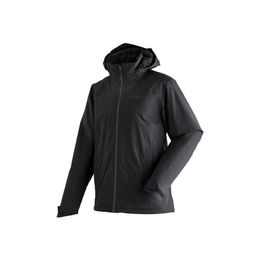 Regenjacke Maier Sports "Metor Therm Rec M", Herren, Gr. 25, schwarz, 100% Polyester (recycled), Rundhals, Jacken Regenjacke, warme Herren Jacke mit Kapuze, Winterjacke wasserdicht atmungsaktiv