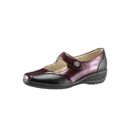 Ballerina, Damen, Gr. 5, bunt (schwarz, bordeaux), Lederimitat, Hallux Soft by Goldkrone, Schuhe Ballerina