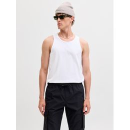 Jack & Jones Muscleshirt JACK & JONES "JJEORGANIC BASIC TANKTOP NOOS", Herren, Gr. XS, hellwei&szlig;, Jersey, Obermaterial: 100% Baumwolle, unifarben, normal, Rundhals, Shirts Muscleshirt, Baumwolle, Rundhalsausschnitt