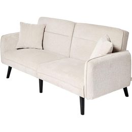 Schlafsofa Jahnke "CHILLAX LINE", champagner, B:191cm H:83cm T:84cm, Sofas, Schlafsofa, mit Relax-und Schlaffunktion, inkl. Kissen, Breite 191 cm
