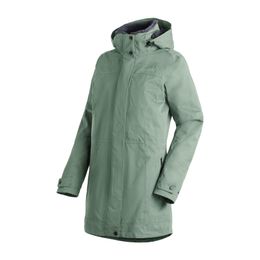 Outdoorjacke Maier Sports "Gerdi", Damen, Gr. 46, gr&uuml;n (seegr&uuml;n), Au&szlig;enjacke: 100% Polyester; Innenjacke: 100% Polyester, Rundhals, Jacken Outdoorjacke, Damen Wanderjacke, atmungsaktiv wasserdicht, 2-in-1 Jacke mit Kapuze
