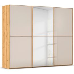 Schwebet&uuml;renschrank Rauch "Kleiderschrank Schrank Garderobe Schlafzimmerschrank SCALE-DUO", braun (asteiche, glas champagner, griffleisten asteiche), B:271cm H:223cm T:68cm, Holzwerkstoff, Schr&auml;nke, Schwebet&uuml;renschrank, edle zweigeteilte T&uuml;ren Spiegel/Glas-Mix 3 Zierleisten MADE IN GERMANY
