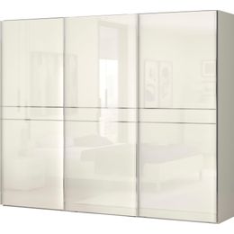 Schwebet&uuml;renschrank OTTO HOME "Piano, FSC-zertifiziert, mit Einlegeb&ouml;den und Kleiderstangen", beige (beige hochglanz), B:272cm H:224cm T:61cm, Holzwerkstoff, Schr&auml;nke, Schwebet&uuml;renschrank, UV lackiert, hochgl&auml;nzend, mit Soft-Close Funktion, in beige oder wei&szlig;