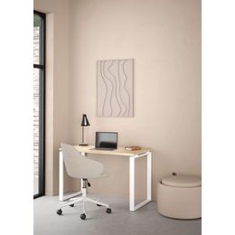 Schreibtisch Inosign "Sign Arbeitstisch, Sekret&auml;r, B&uuml;rotisch", wei&szlig; (jackson hickory, wei&szlig;), B:120cm H:75,6cm T:60cm, Tische, Schreibtisch, Cleanes Design, Metallbeine, Breite 120 oder 150 cm
