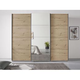 Schwebet&uuml;renschrank Rauch "Kleiderschrank Schrank Garderobe TOPSELLER OTELI inkl. Inneneinteilung", braun (eiche artisan), B:271cm H:229cm T:62cm, Holzwerkstoff, Schr&auml;nke, Schwebet&uuml;renschrank, mit 3 Innenschubladen sowie zus&auml;tzlichen Einlegeb&ouml;den MADE IN GERMANY