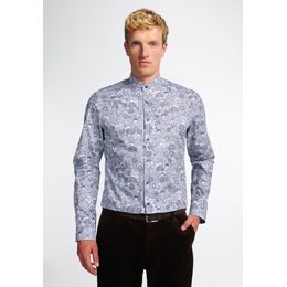 Langarmhemd Eterna "SLIM FIT", Herren, Gr. 42, Normalgr&ouml;&szlig;en, dunkelblau, Twill, 100% Baumwolle, schmal, Manschette, Hemden Langarmhemd, NON IRON (b&uuml;gelfrei)