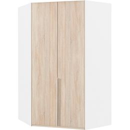 Eckkleiderschrank wimex "New York", wei&szlig; (wei&szlig;, struktureichefarben hell), B:90cm H:208cm T:125cm, Schr&auml;nke, Eckkleiderschrank, 208 oder 236cm hoch
