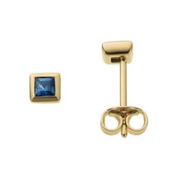 Paar Ohrstecker Firetti "Schmuck Geschenk Gold 333 Ohrschmuck Farbstein Edelstein Saphir", gold (gelbgoldfarben, blau, blau), Ohrringe, Damen, Gelbgold 333, Paar Ohrstecker, mit Saphir
