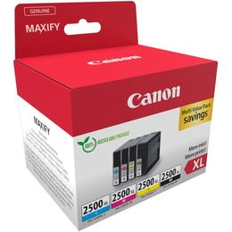 Canon Tintenpatrone "PGI-2500XL Multipack BK/C/M/Y Tinte mit hoher Reichweite", bunt (schwarz, cyan, magenta, gelb), Tintenpatronen, Tintenpatrone
