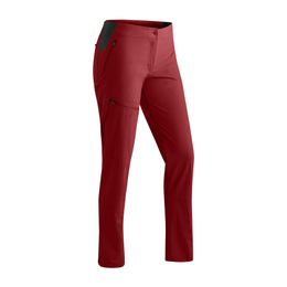 Outdoorhose Maier Sports "Inara slim Vario", Damen, Gr. 40, Normalgr&ouml;&szlig;en, rot (weinrot), 90% Polyamid, 10% Elasthan, Hosen Outdoorhose, Damen Wanderhose, Funktionshose mit Variobund und 4 Taschen, Slim Fit