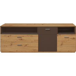 M&auml;usbacher Kommode M&Auml;USBACHER "Frame", beige (asteichefarben, lava matt), B:197cm H:74cm T:41cm, Sideboards, Kommode, Breite 197 cm