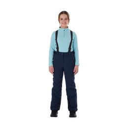 Skihose Killtec "KSW 77 GRLS SKI PNTS", M&auml;dchen, Gr. 152, Normalgr&ouml;&szlig;en, blau (nachtblau), Obermaterial: 100% Polyester;Futter: 100% Polyester;F&uuml;llung: 100% Polyester, Hosen Skihose, wasserdicht, atmungsaktiv, abnehmbarer Latz, verst. Seitenriegel