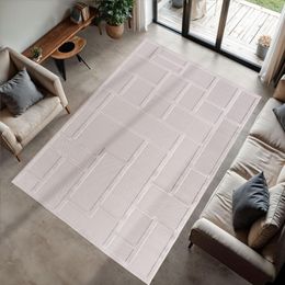 Teppich Ayyildiz Teppiche "DOHA 1657", beige (creme), B:240cm H:4mm L:340cm, Polypropylen, Teppiche, Teppich, L&auml;ufer, 3D Hoch-Tief-Effekt, weicher Kurzflor, In- und Outdoor
