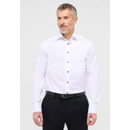 Langarmhemd Eterna "SLIM FIT", Damen, Gr. 43, Normalgr&ouml;&szlig;en, wei&szlig;, Twill, 100% Baumwolle, schmal, Manschette, Hemden Langarmhemd, NON IRON (b&uuml;gelfrei)